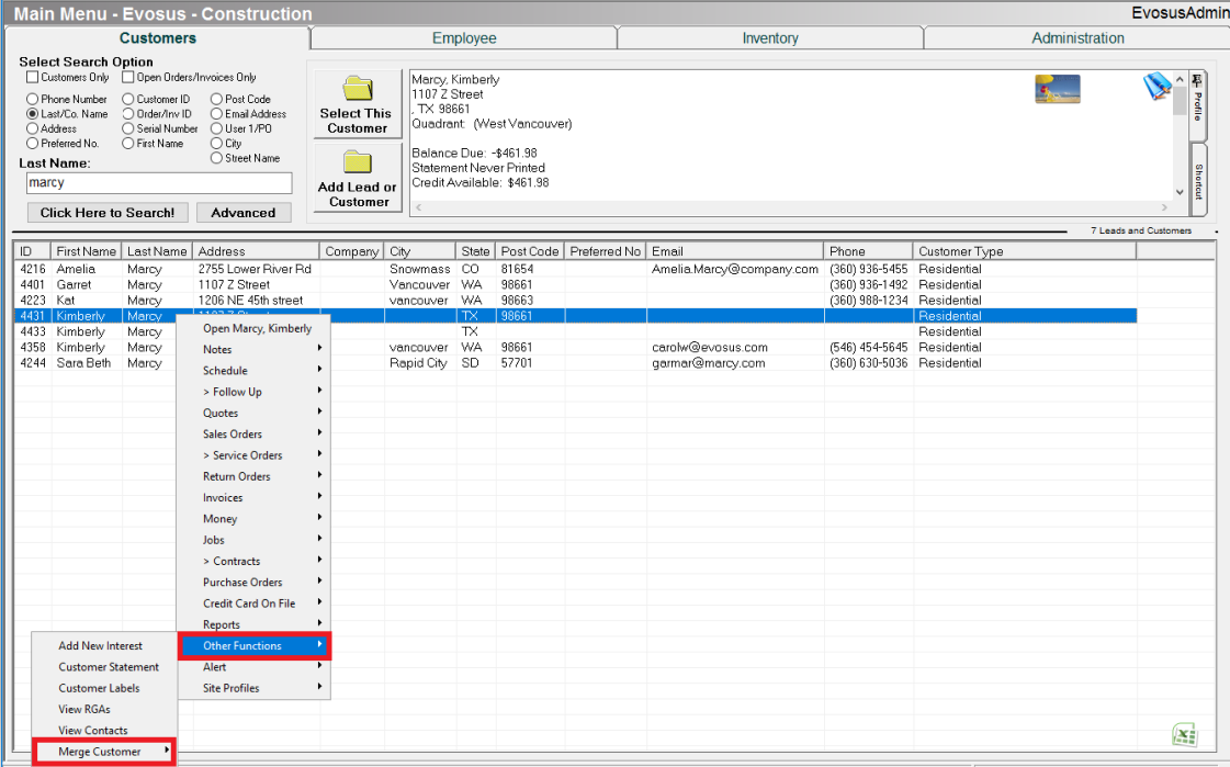 How to Merge Duplicate Customer Accounts in Evosus Legacy How to Merge Duplicate Customer Accounts in Evosus Legacy